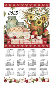 2025 Kay Dee Linen like Calendar Towels - Old Deerfield Country Store