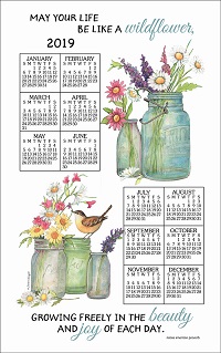2019 Kay Dee & Stevens Linen Calendar Towels - Old Deerfield Country Store