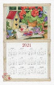 2021 Kay Dee Linen like Calendar Towels - Old Deerfield Country Store