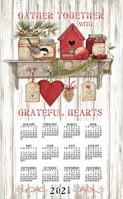 2021 Kay Dee Linen like Calendar Towels - Old Deerfield Country Store